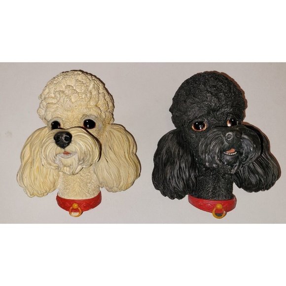 Art | Bossons Poodles Dogs Wall Hanging Chalkware Set Of 2 Made In ...